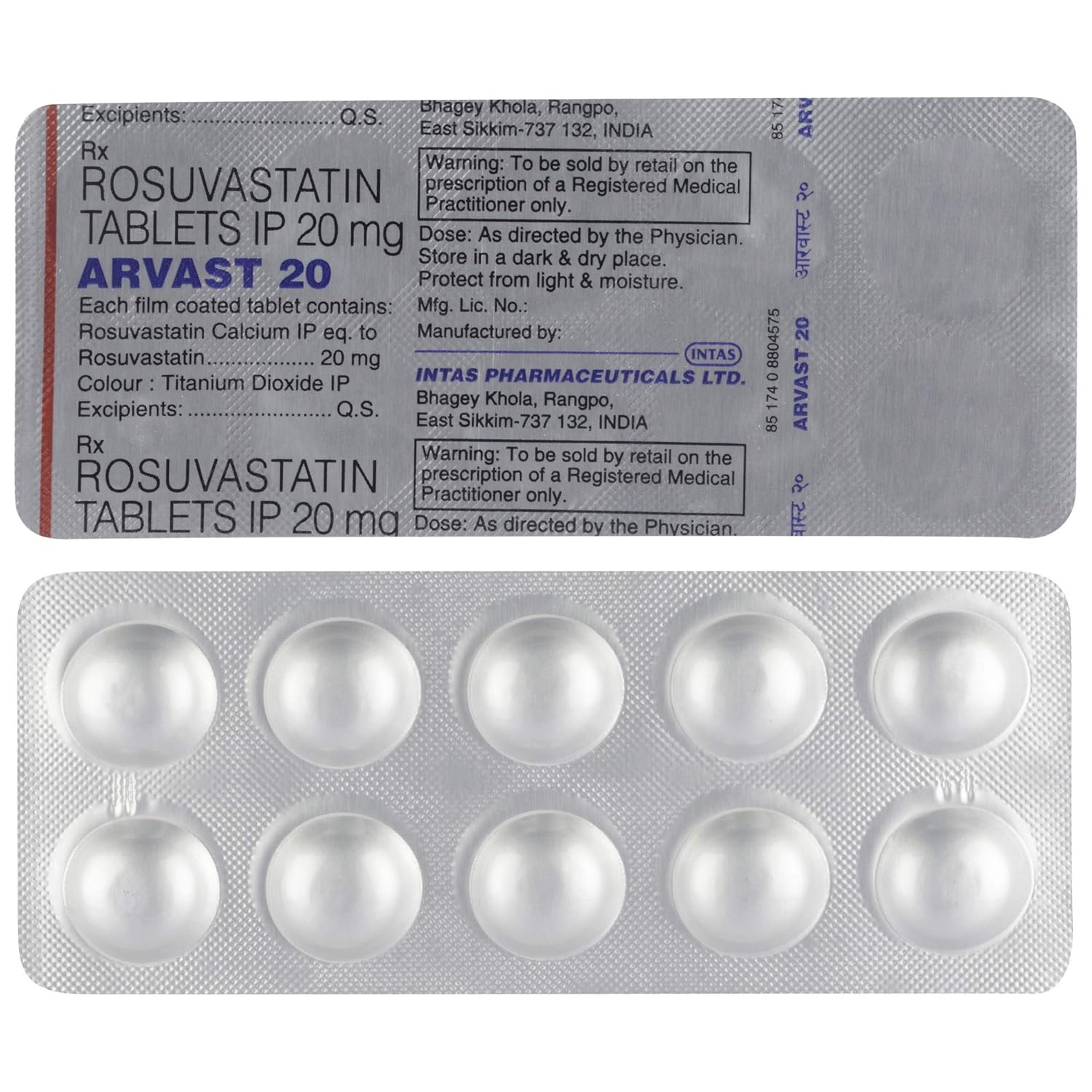 Arvast 20 - Strip of 10 Tablets : Amazon.in: Health & Personal Care