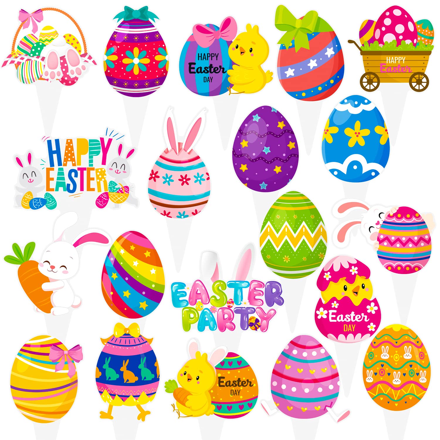 Happy Easter Eggs Clipart