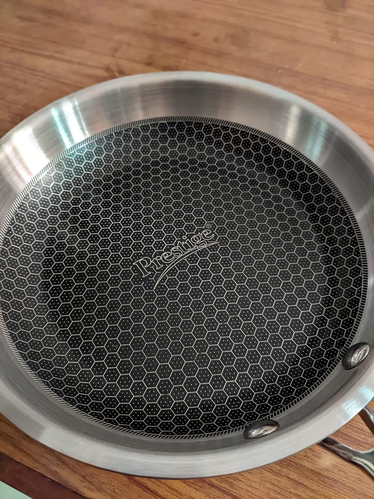 Buy Prestige Tri Ply Honeycomb Fry Pan 200 mm with Lid, Stainless Steel ...