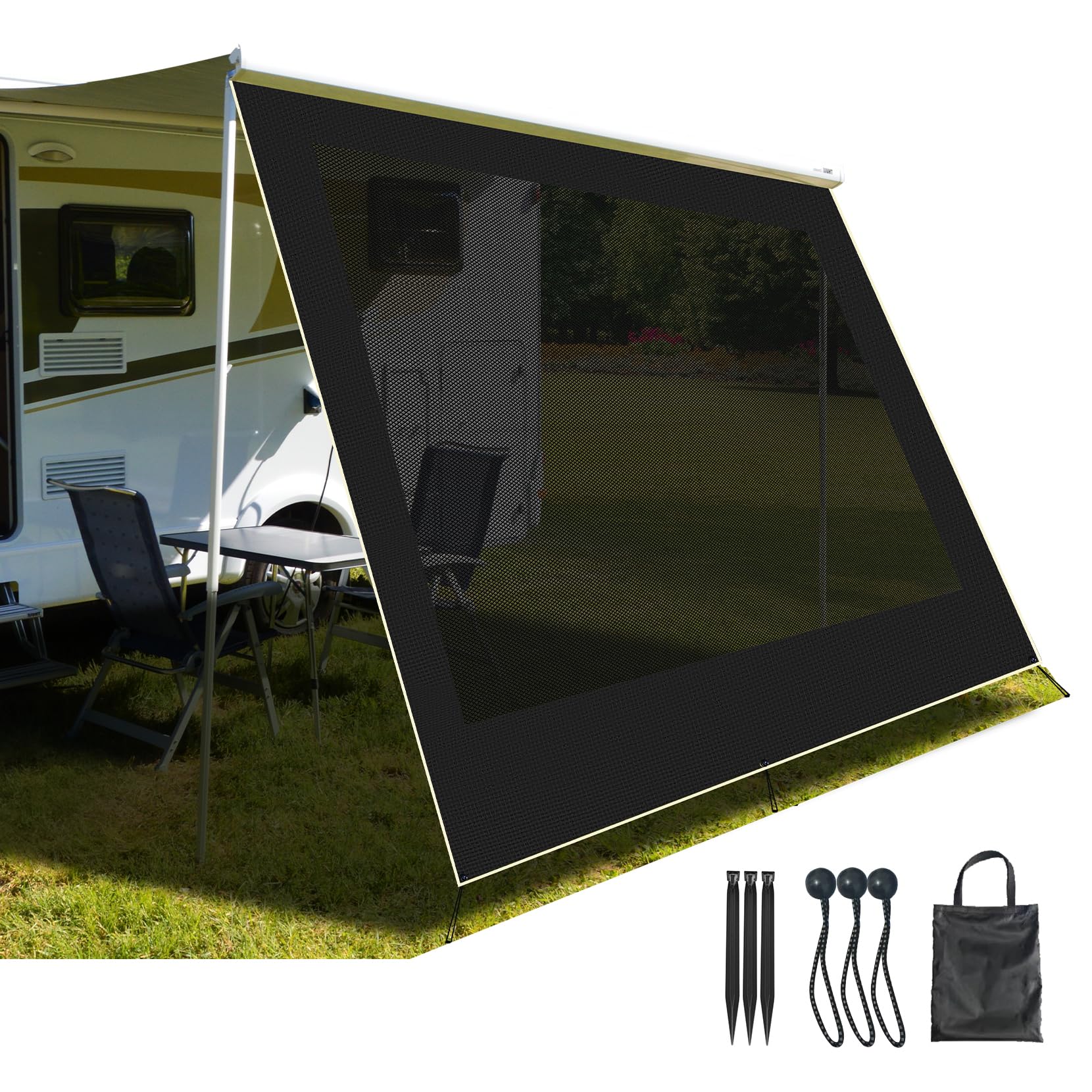 Snapklik.com : RV Awning Sun Shade Screen 1038, Heavy-Duty 600D PVC ...
