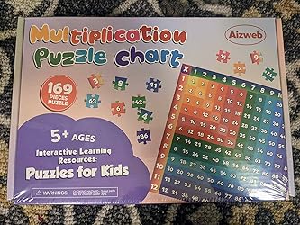 Amazon.com: Aizweb Multiplication Chart Puzzle,21" x 21" Multiplication ...