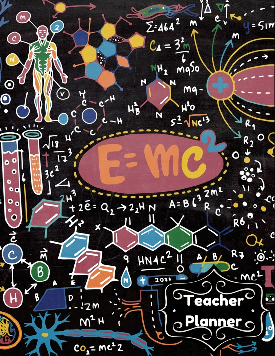 Amazon.com: Teacher Planner: Scientific Chalk Art : Teacher Planner ...