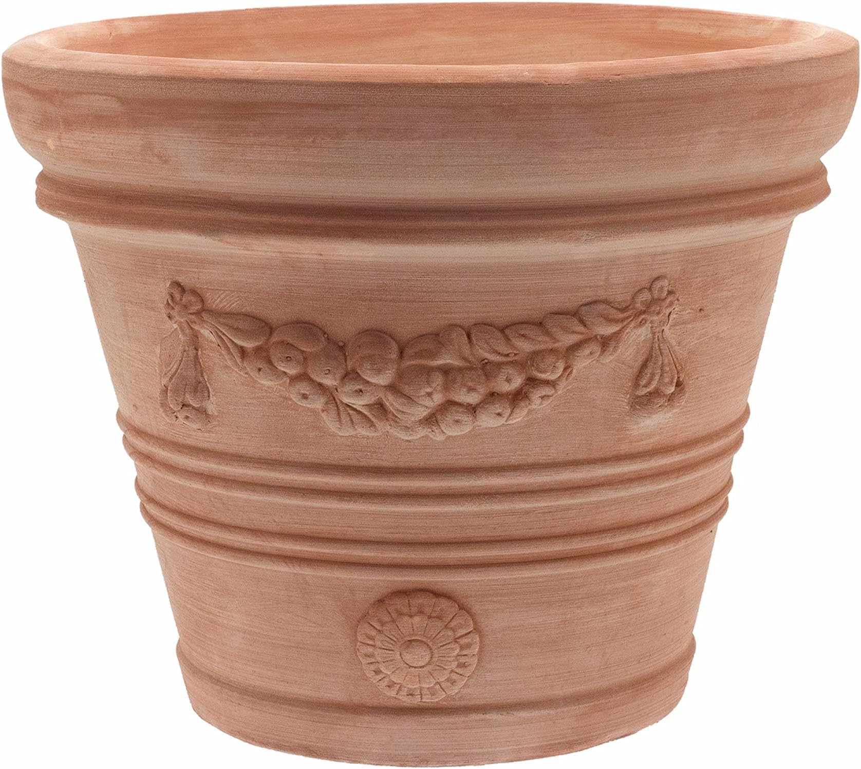 Terracotta Topfe Winterfest
