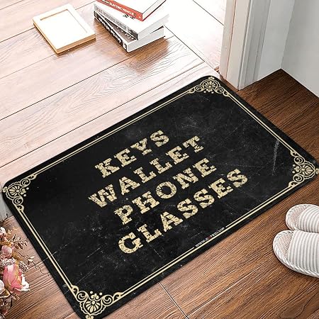 Amazon.com: Keys Wallet Phone Glasses Durable Doormat Indoor Outdoor ...