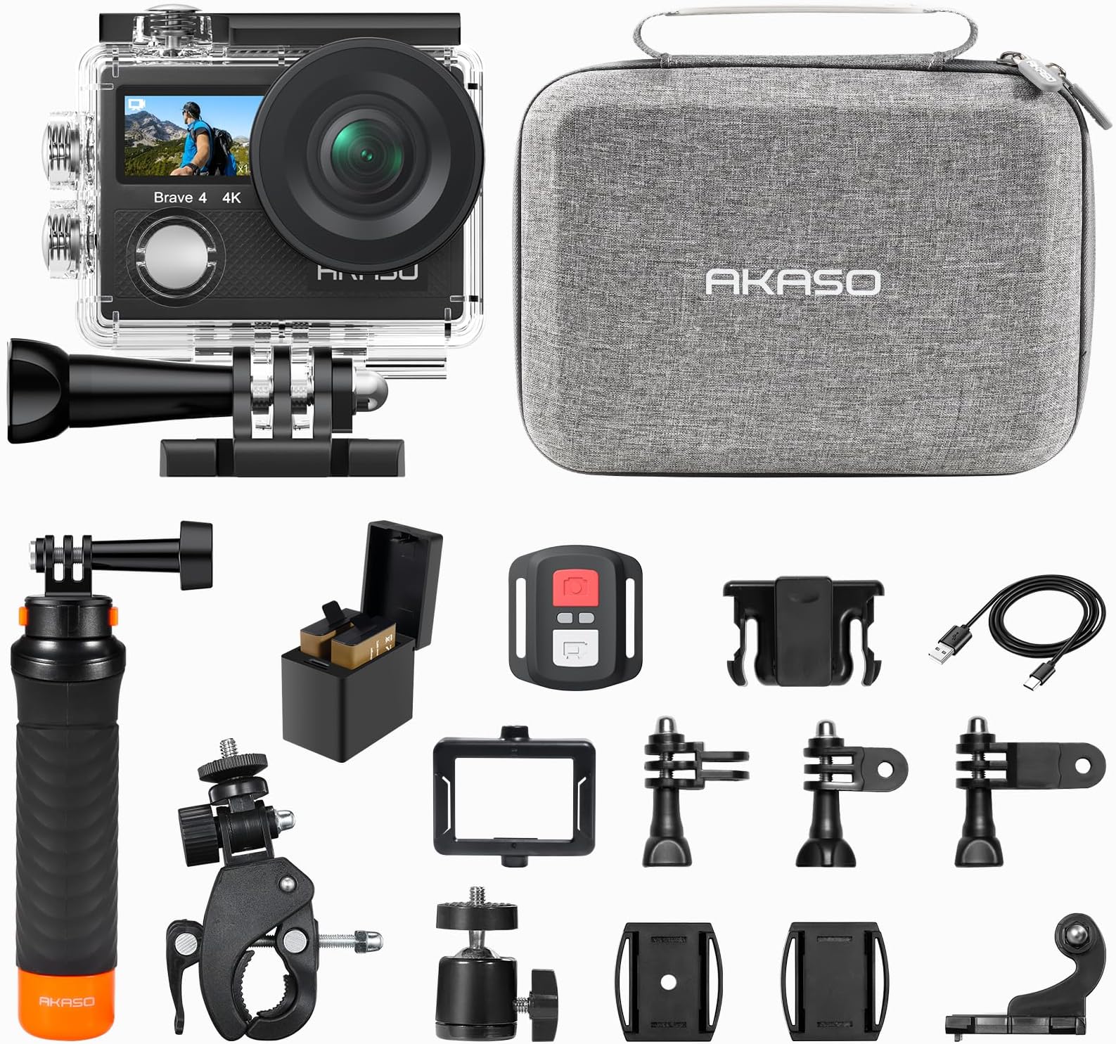 Amazon.com : AKASO Brave 4 Action Camera with Waterproof Floating Hand ...