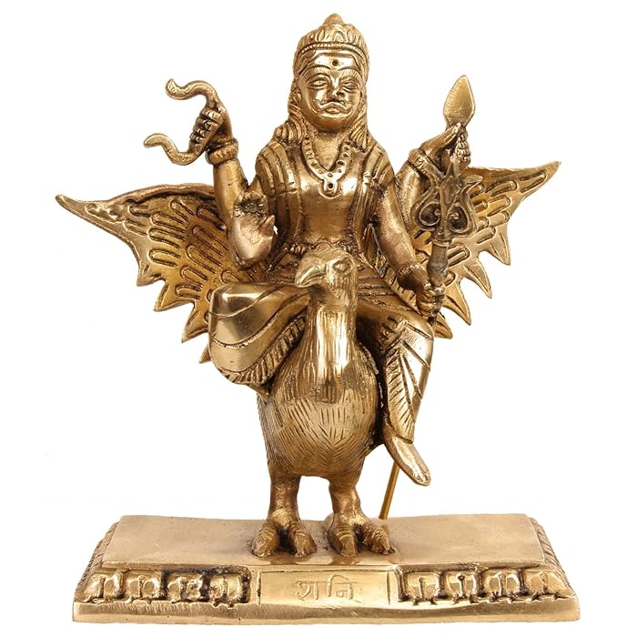 Buy Vedic Vaani Brass Lord Shani (Sani) Dev | Shani Maharaj Statue for ...