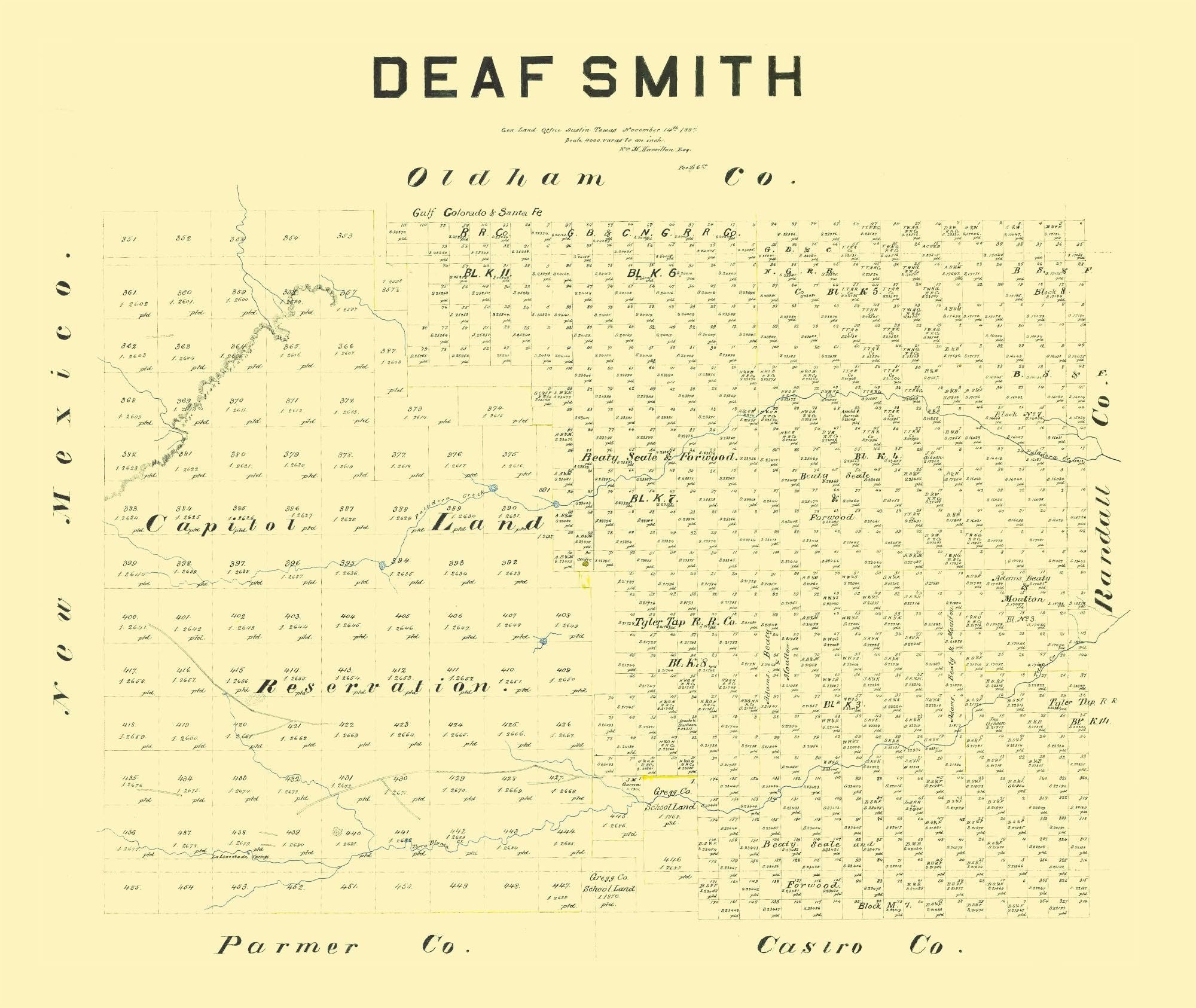 Amazon.com: MAPS OF THE PAST Historic County Map - Deaf Smith County ...
