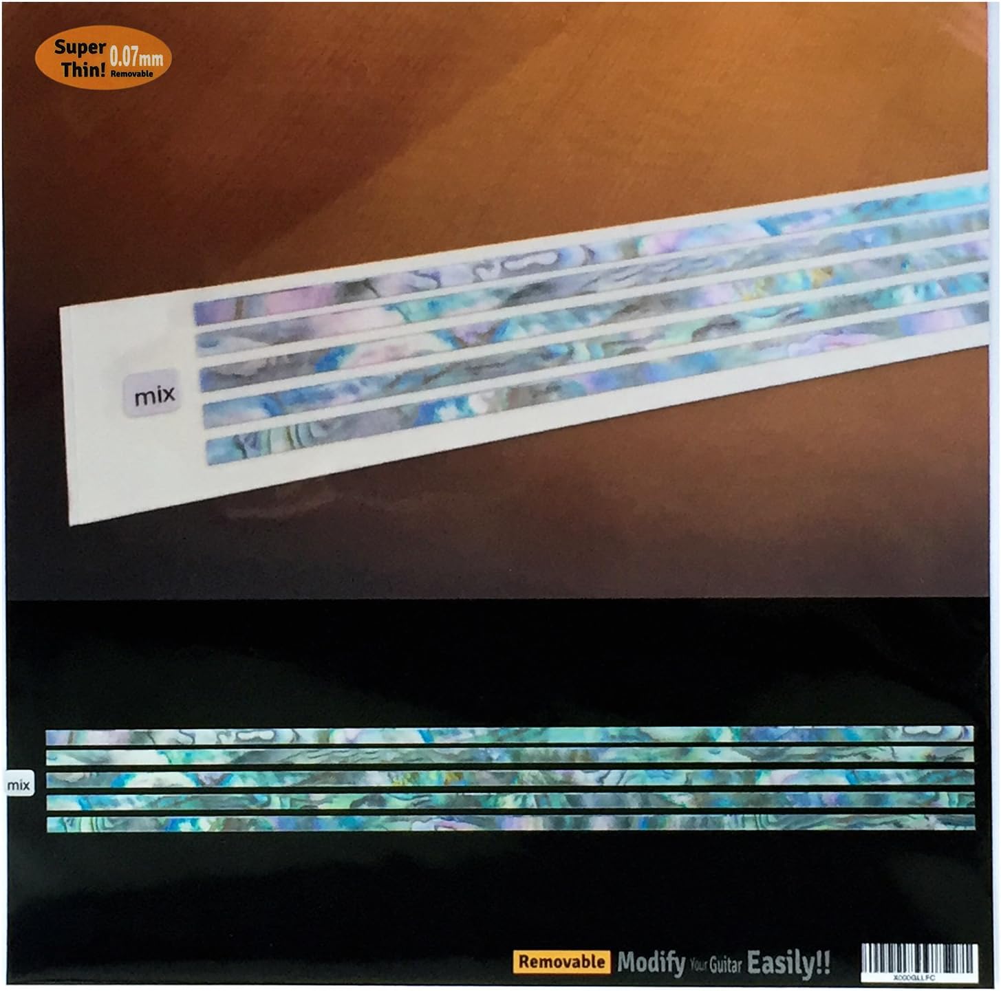 Amazon.com: Binding Sticker/Decal For Body, Neck, Headstock (Abalone ...