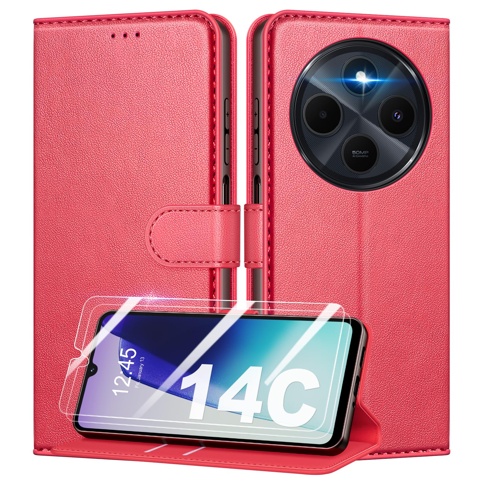 Mofurd Coque pour Xiaomi Redmi 14C / Poco C75 + 2 Pièces Verre Trempé ...