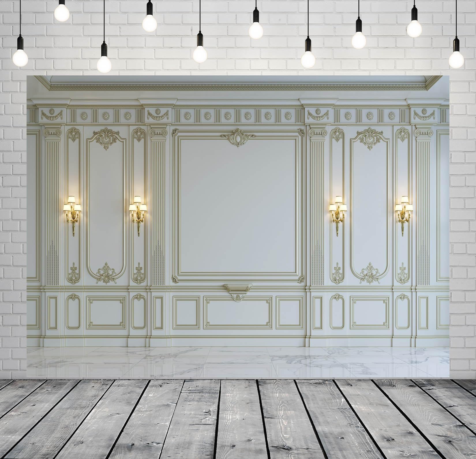 Amazon.com : BELECO 9x6ft Fabric Vintage Living Room Backdrop Classic ...