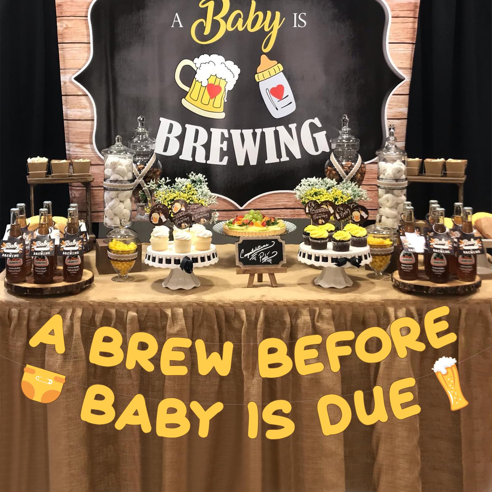 Beer Baby Shower Theme Centerpieces A Baby Is Brewing Theme 2 Tier