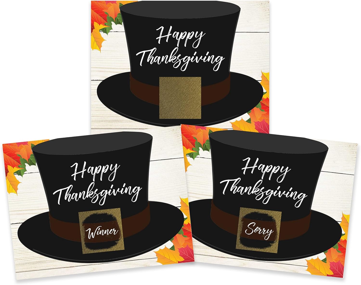 Amazon.com: My Scratch Offs - 26 Pack Thanksgiving Pilgrim Hat ...
