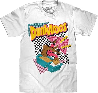 Amazon.com: Tee Luv Men's Dunkaroos Cartoon Kangaroo T-Shirt, White, S ...