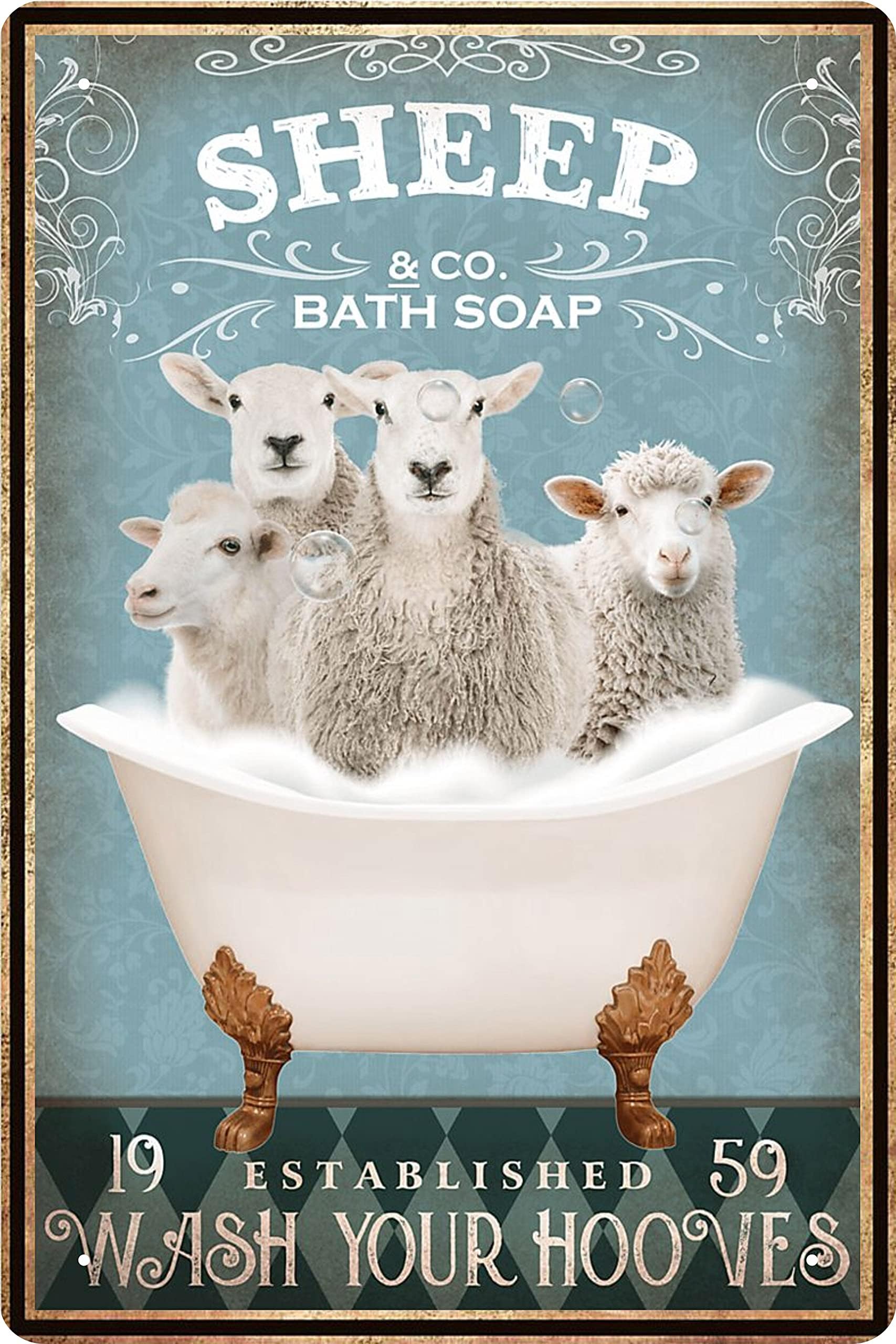 Amazon.com: Metal Tin Retro Sign - Sheep Live Like Someone Left The ...