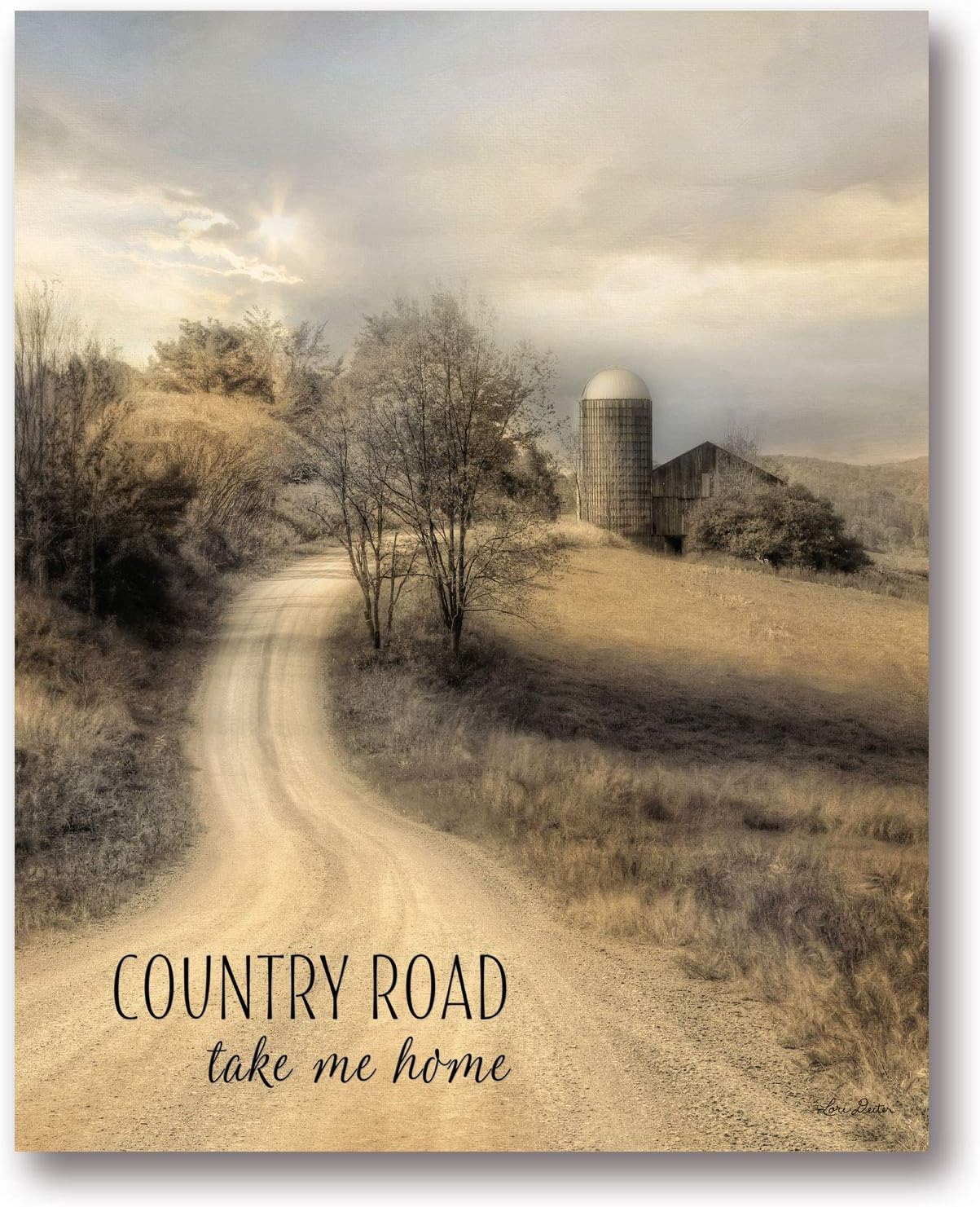 Amazon.com: Gango Home Decor Country-Rustic Country Road Take Me Home ...