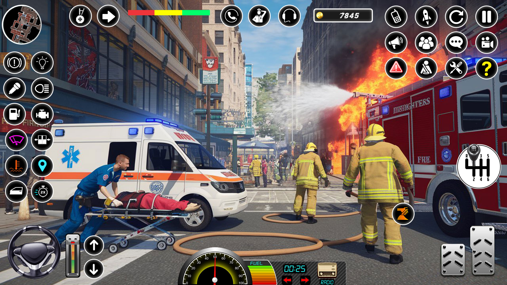 City Rescue Fire Truck Driver Emergency Fire Fighter Simulation 3D 2025 ...