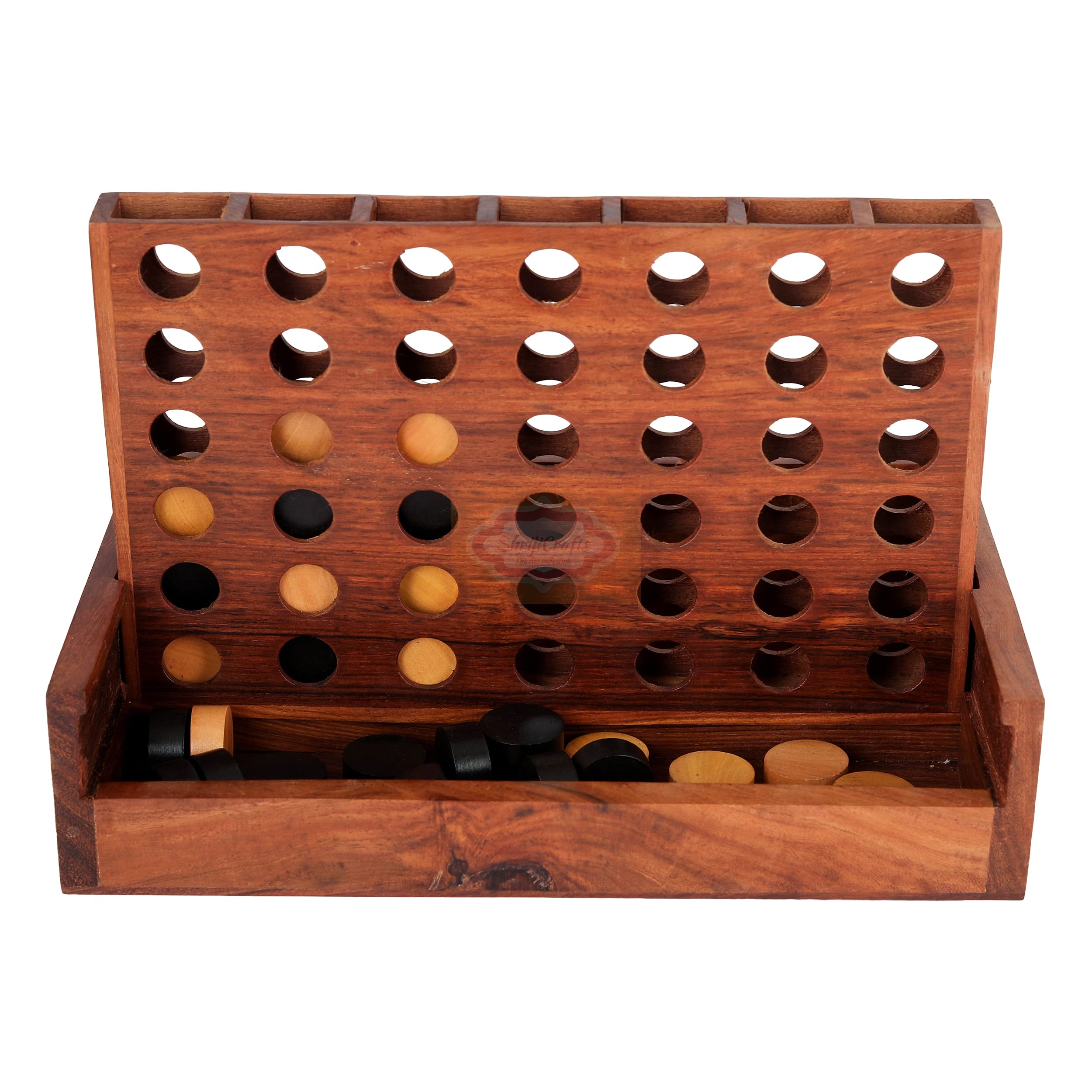 Buy Shriji Crafts Wooden Giant 4 Connect in A Row Games | Choose ...