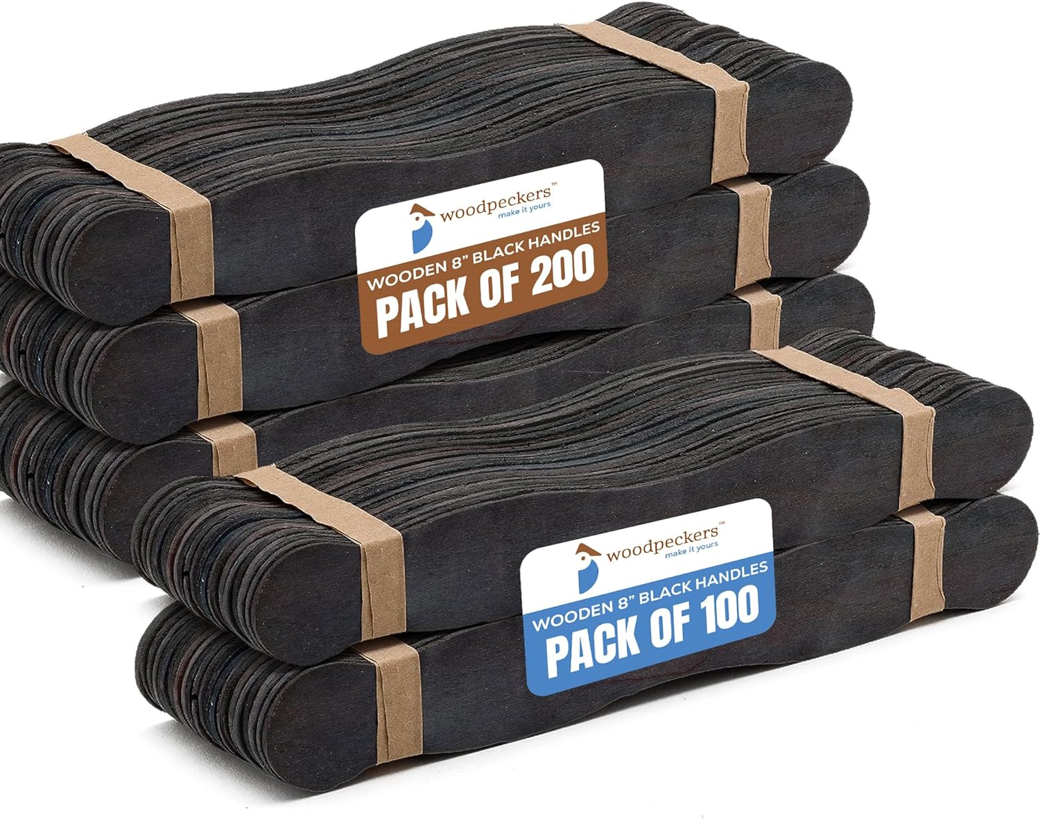 Amazon.com: Wooden Black 8" Fan Handles, Wedding Programs, Pack 100 and ...