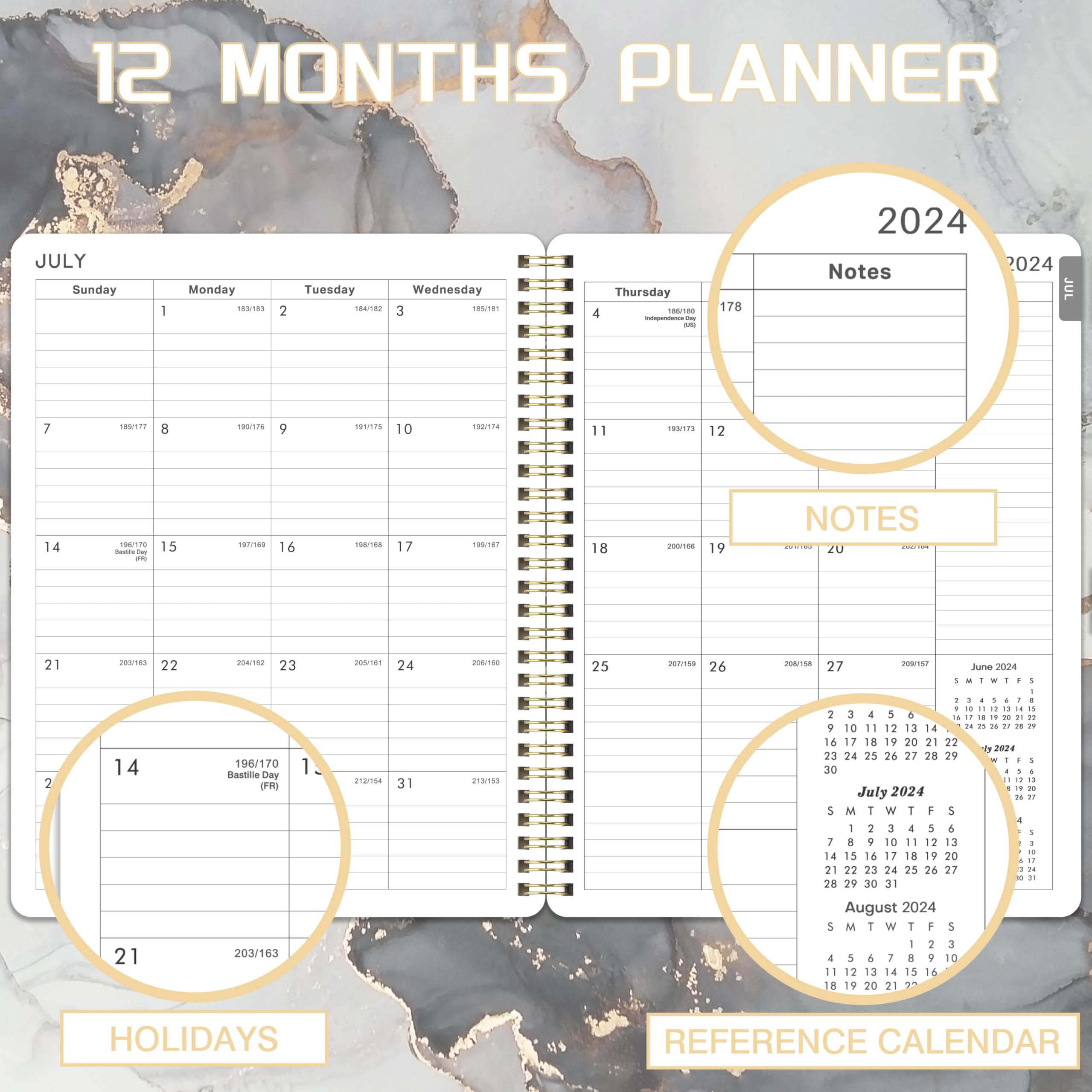 Snapklik.com : Planner 2024-2025 - July.2024 - June.2025, 2024-2025 ...