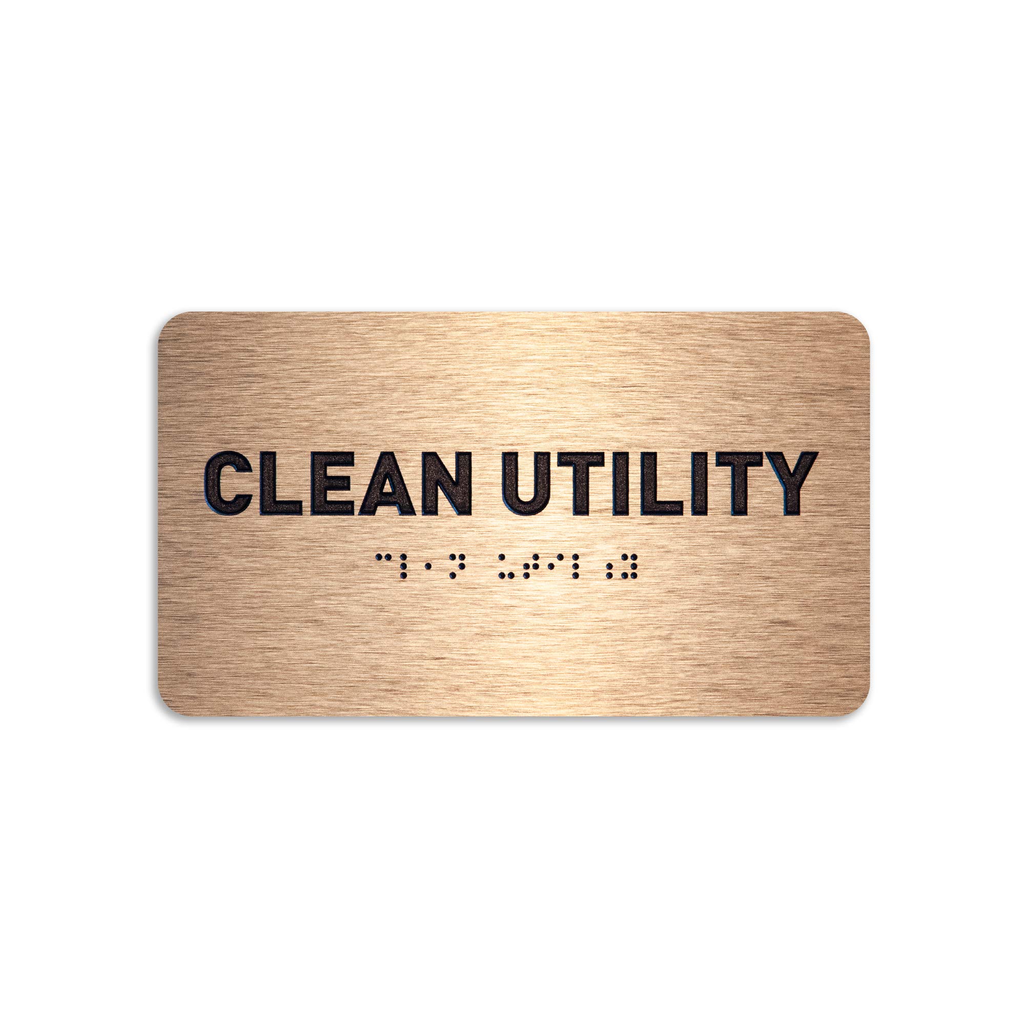 Clean Utility Sign Ada Compliant Utility Sign Raised Letters Grade ...