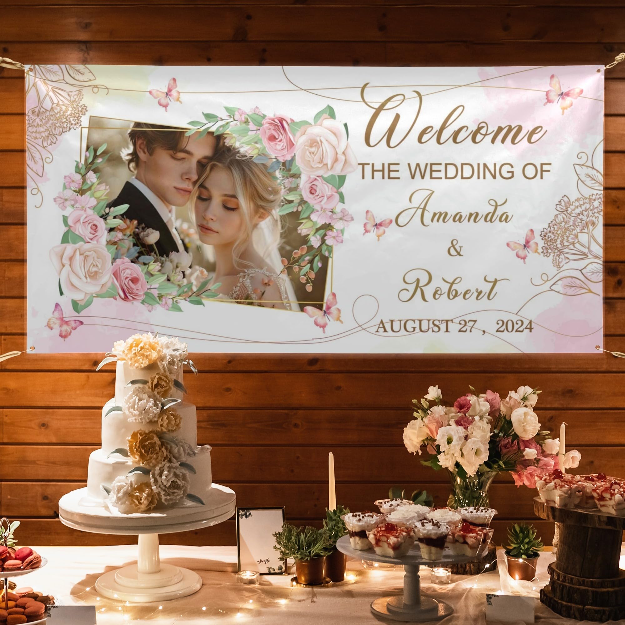 Custom Wedding Banners Backdrop Wedding Photo Large Backdrop Custom