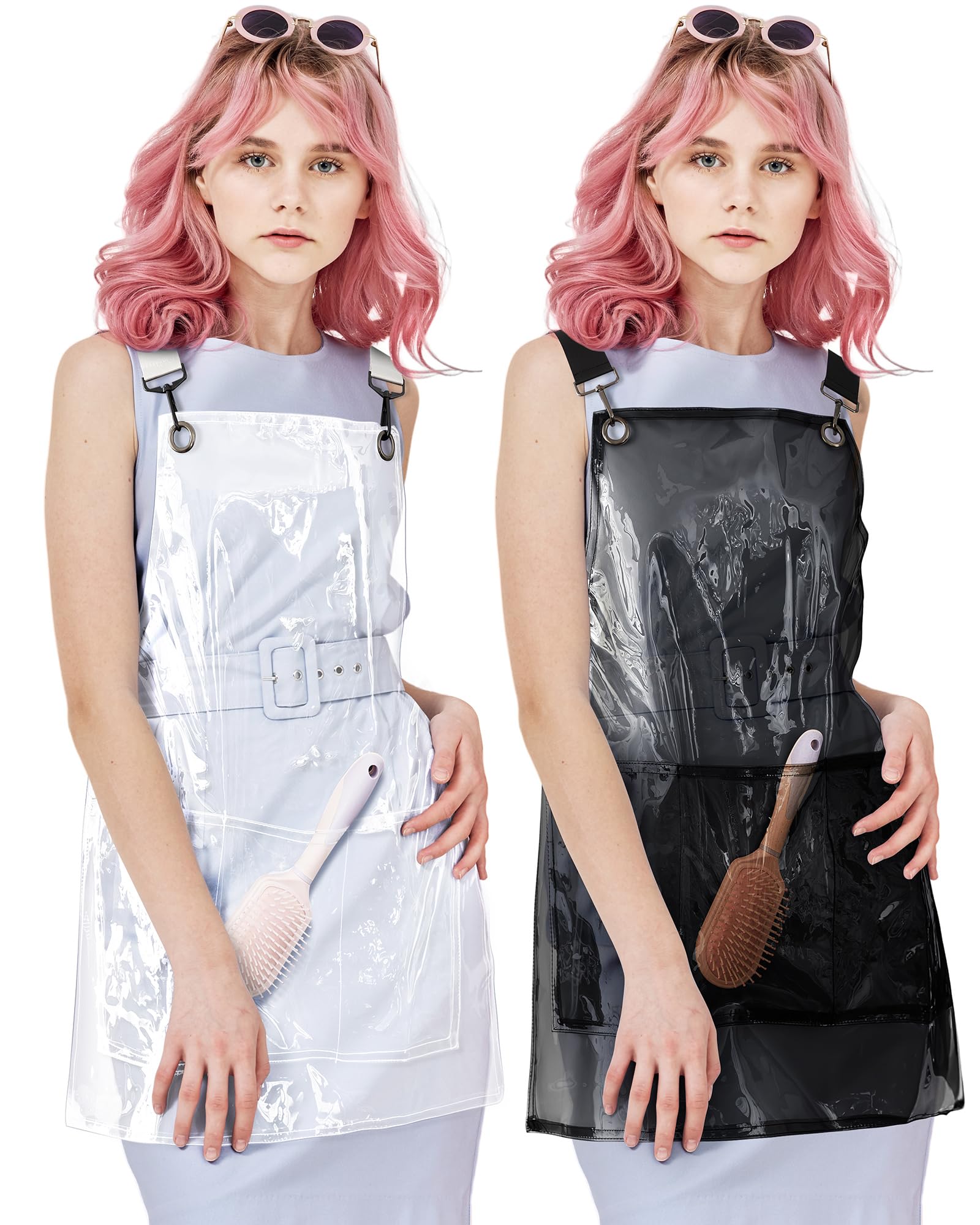 Amazon.com : Mepase 2 Pieces Hair Stylist Apron with Pockets Waterproof ...