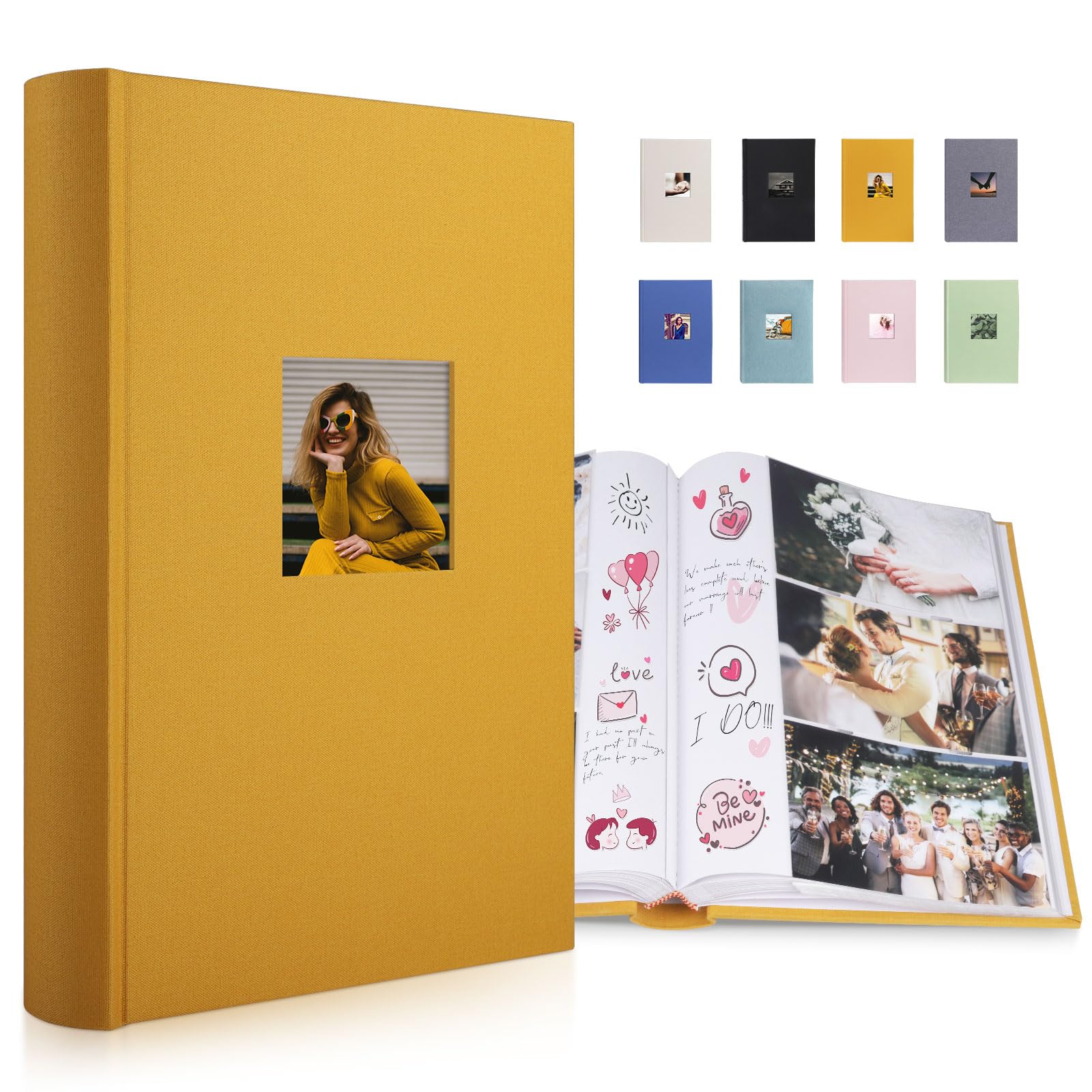 1DOT2 Luxury Fabric Photo Album 4x6 With Writing Space Acid Free ...