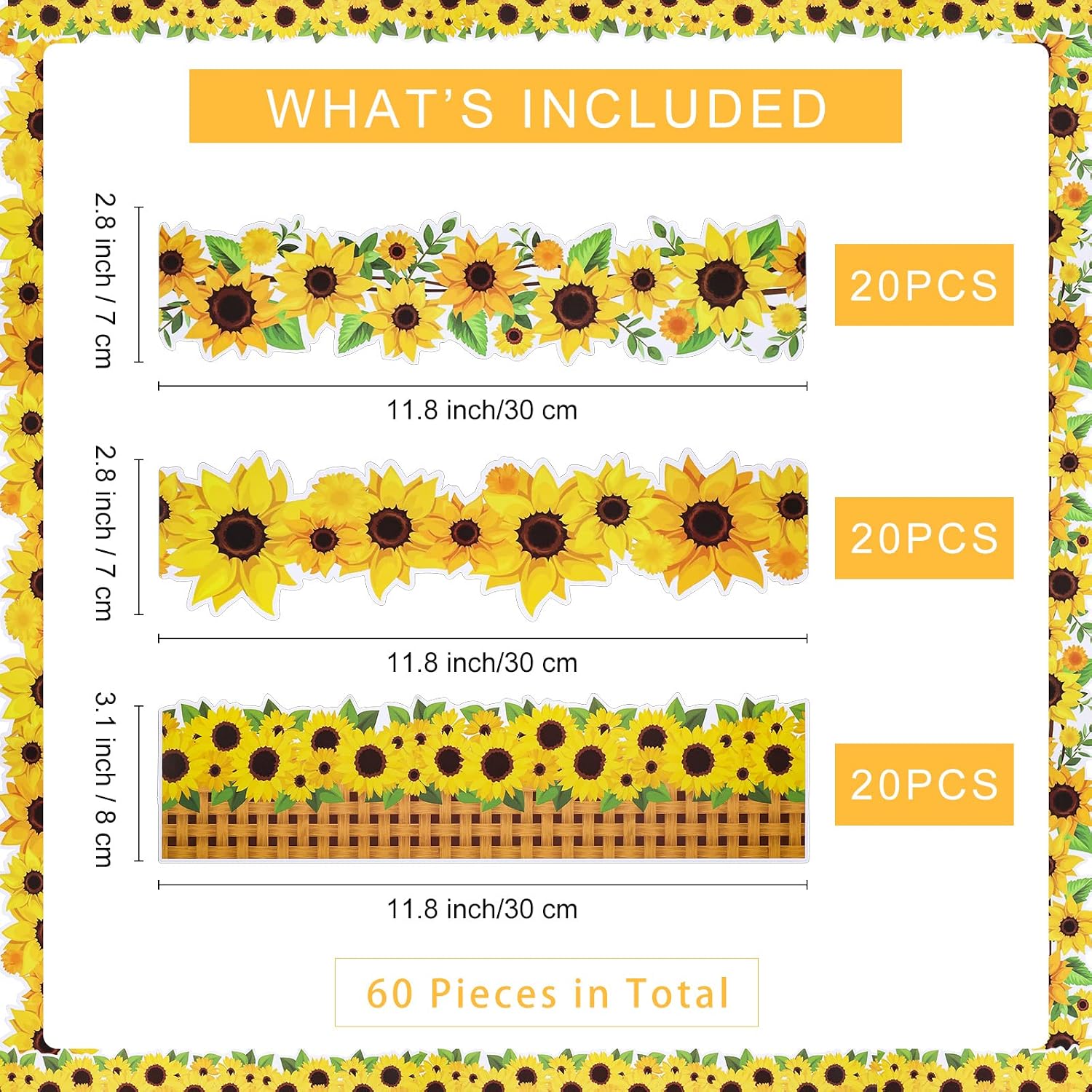 Farmhouse Sunflower Bulletin Board Borders for Philippines | Ubuy