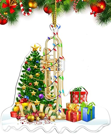 Amazon.com: Trumpet Ornament for Christmas Tree Trumpet Gifts for ...