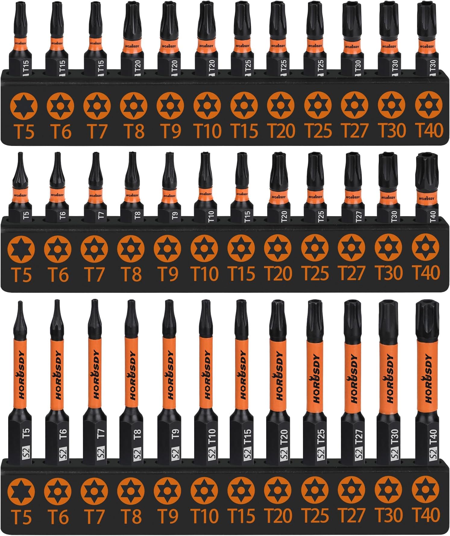 GURADESIGN 36-Piece Torx Bit Set, Tamper Resistant Star Bits Set ...