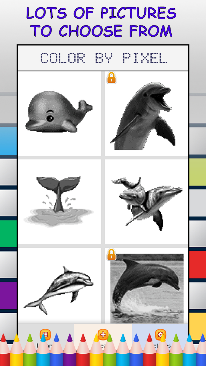 Dolphins Color by Number - Free Pixel Art Game - Coloring Book Pages ...