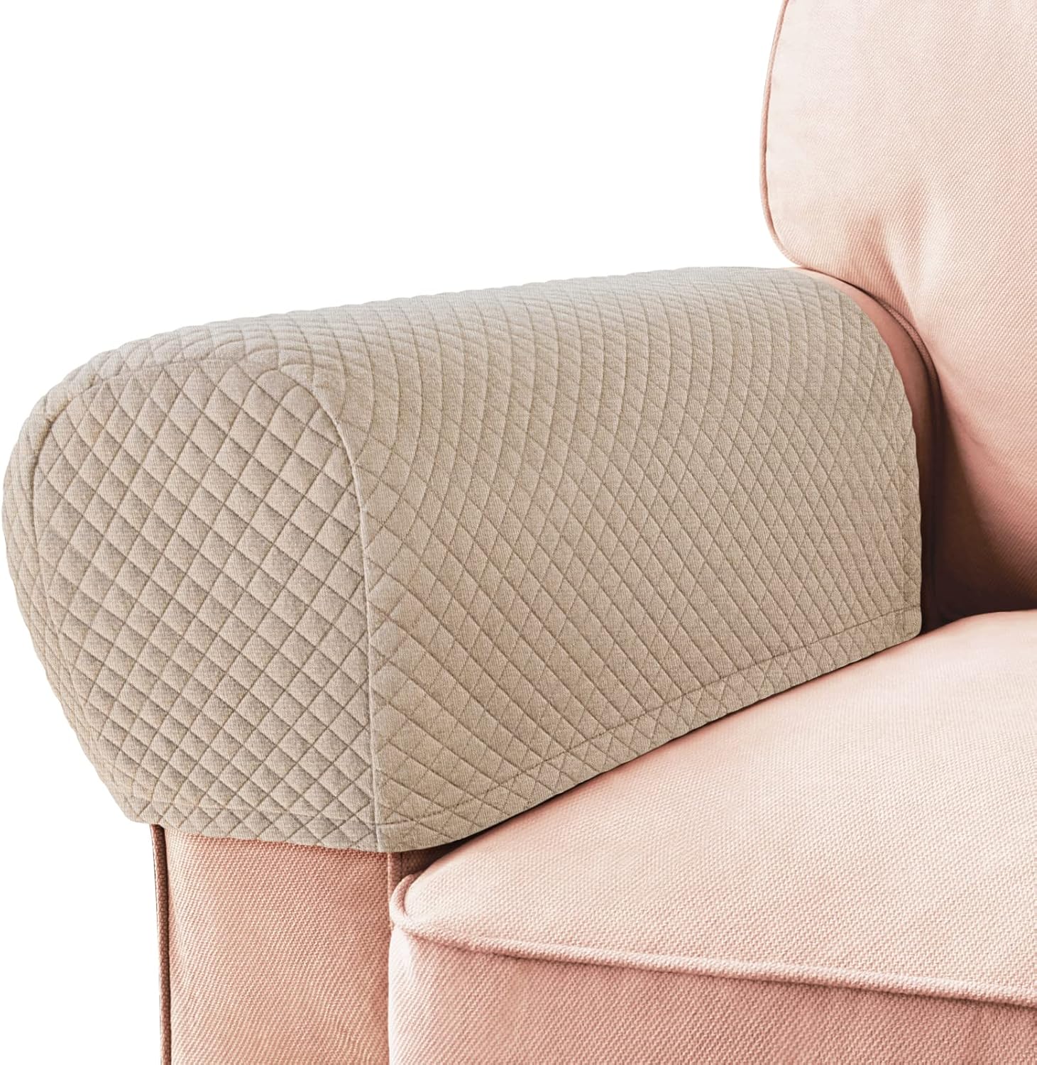 Amazon.com: Roytub Stretch Couch Arm Covers, Breathable Armrest Covers ...