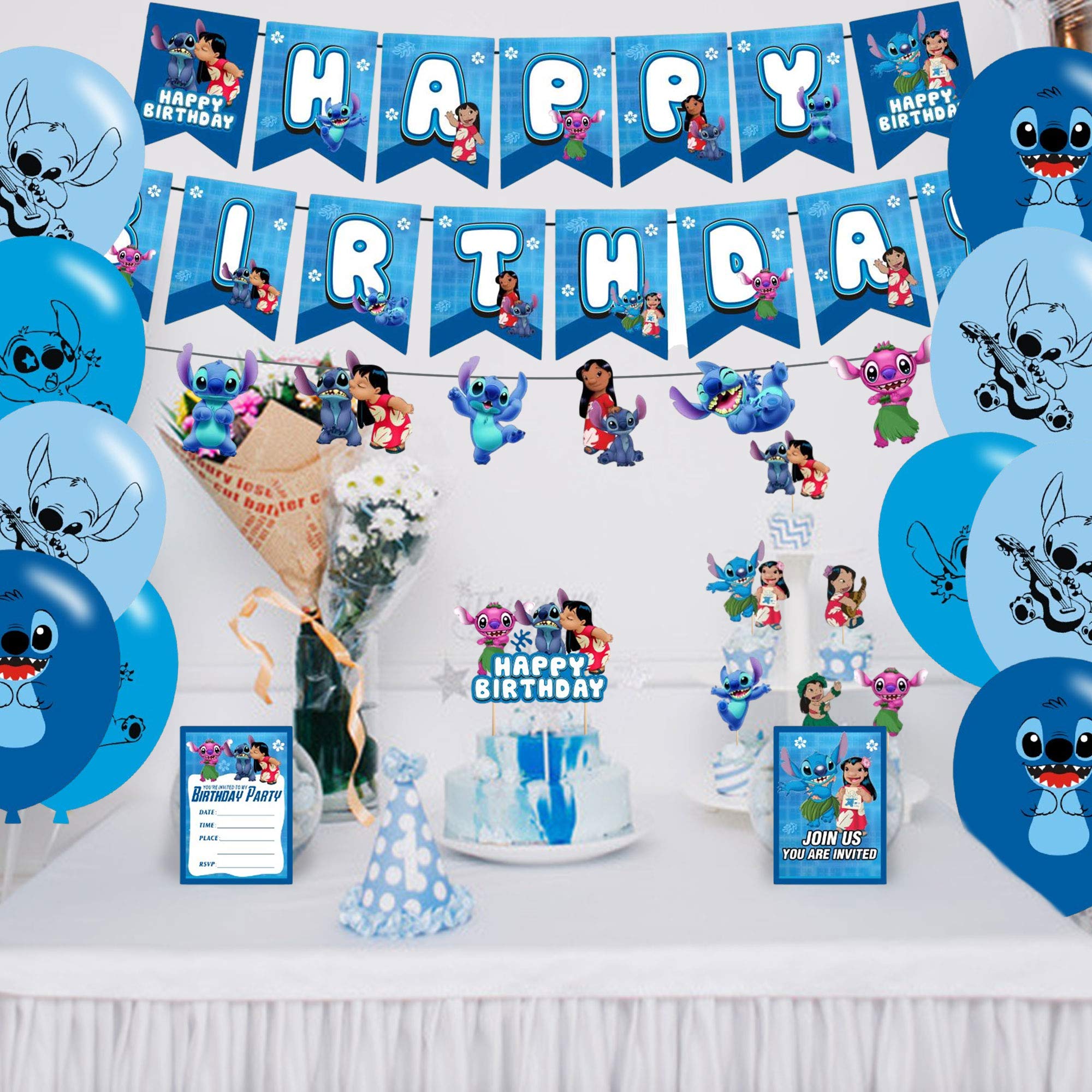 Lilo and Stitch Party Decoration, Lilo And Stitch Birthday Party ...
