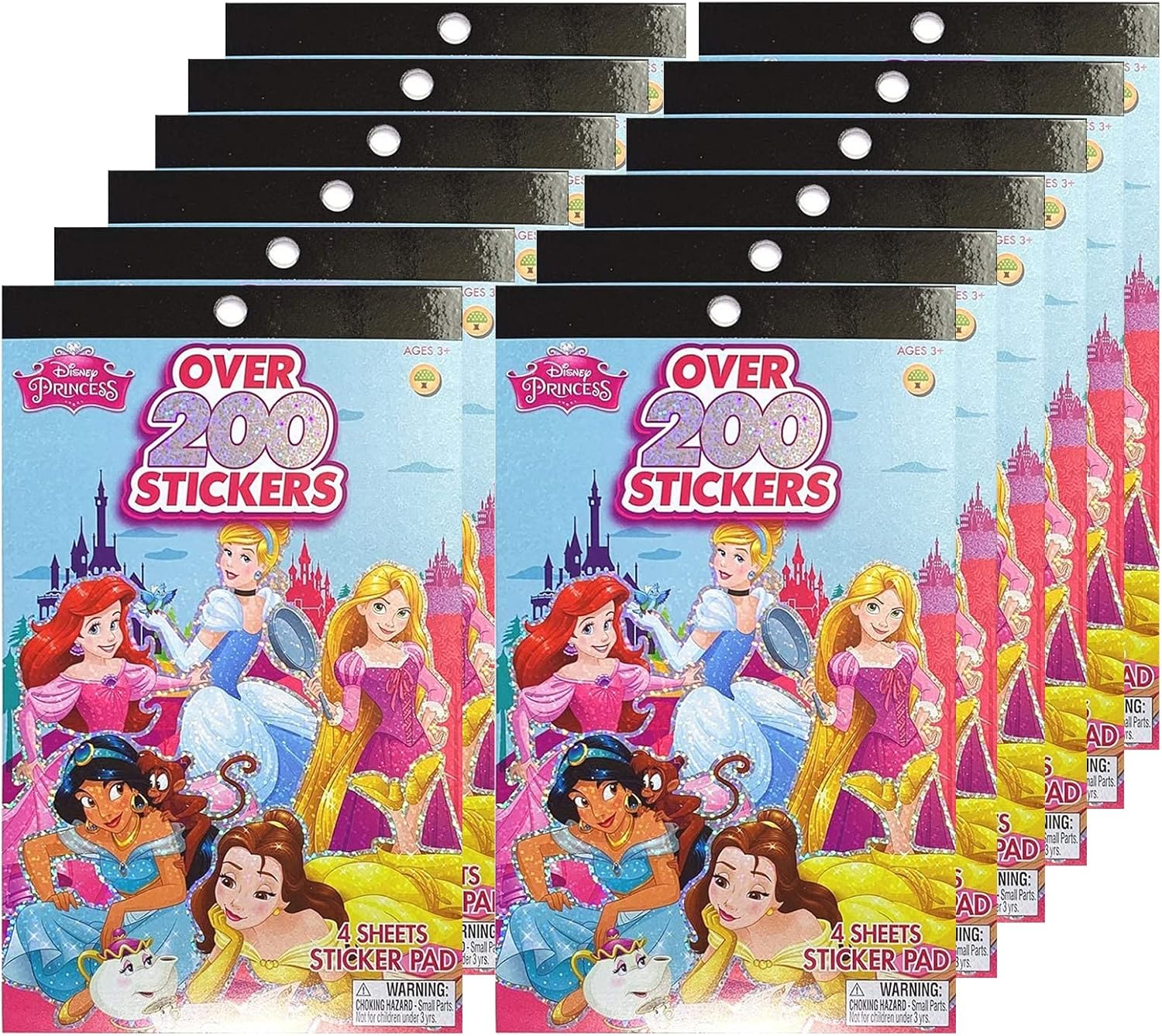 Amazon.com: Disney Princess Over 200 Count 4 Sheet Sticker Booklet ...