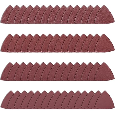 AUSTOR 120 Pieces Triangular Sandpaper, Triangle Sanding Sheets Fit 3-1 ...