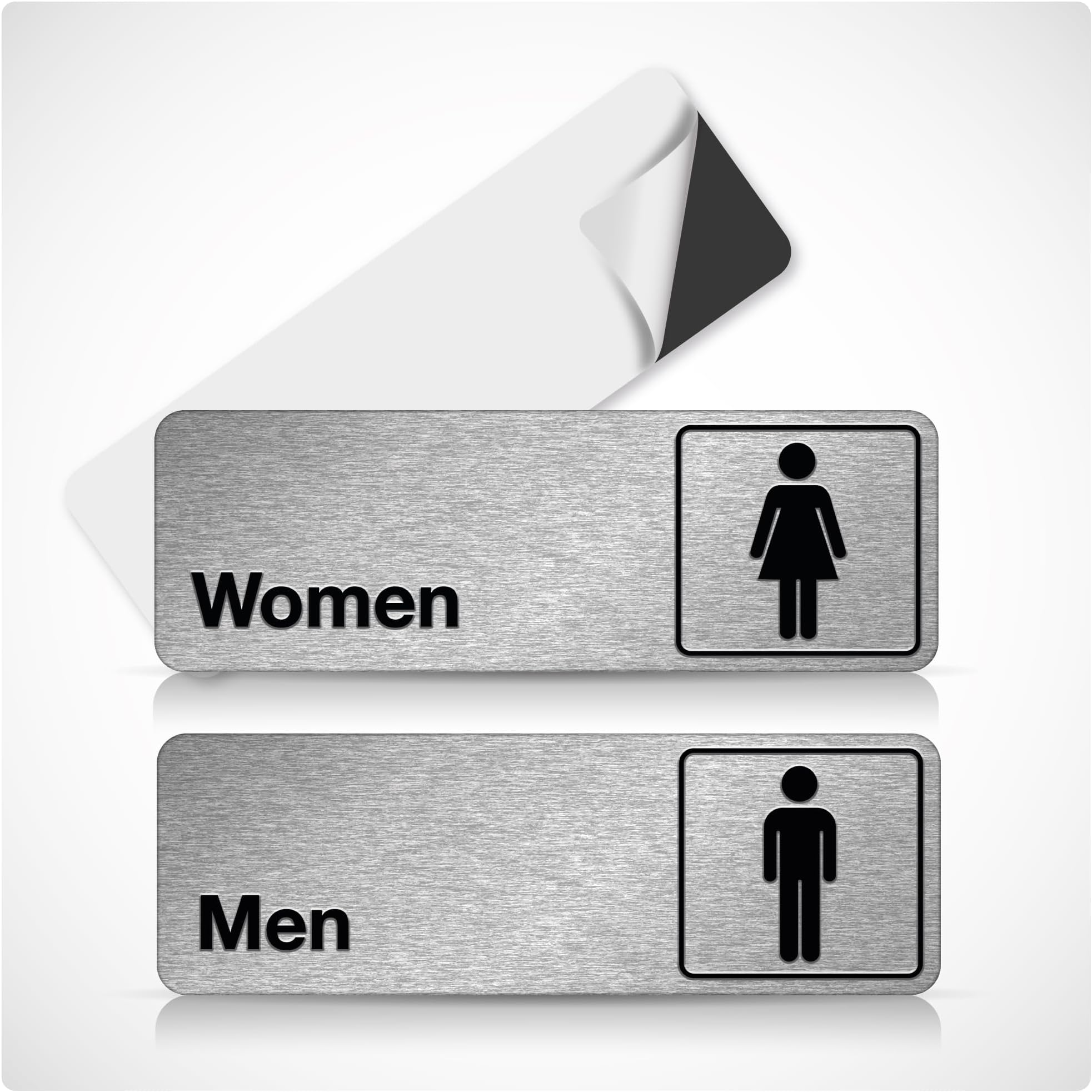 Amazon.com : DALLAHASEE ADA Restroom Signs for Business 9” X 3”- Pack ...