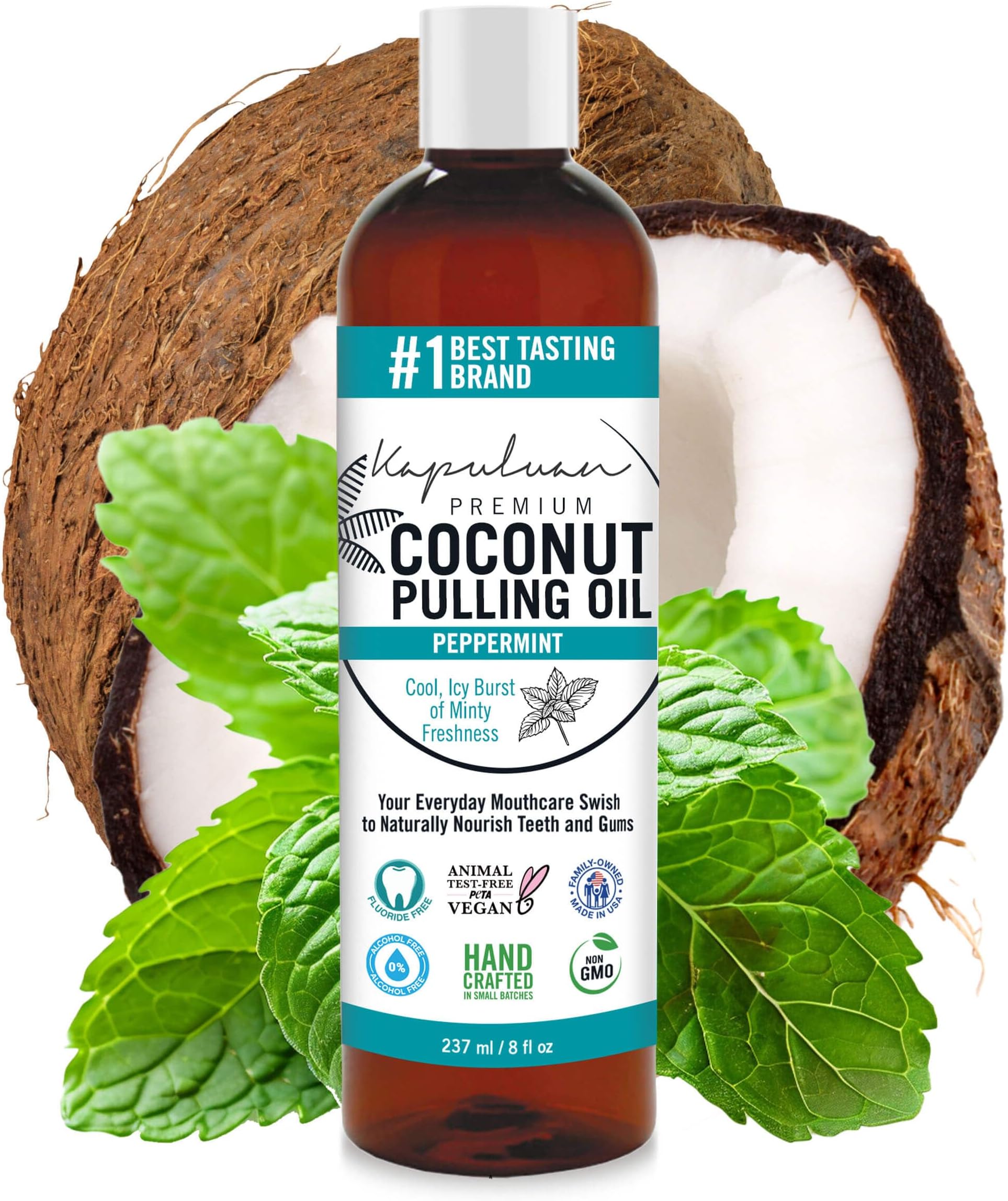 Amazon.com: PRANA Coconut Oil Pulling Mouthwash with Tongue Scraper ...