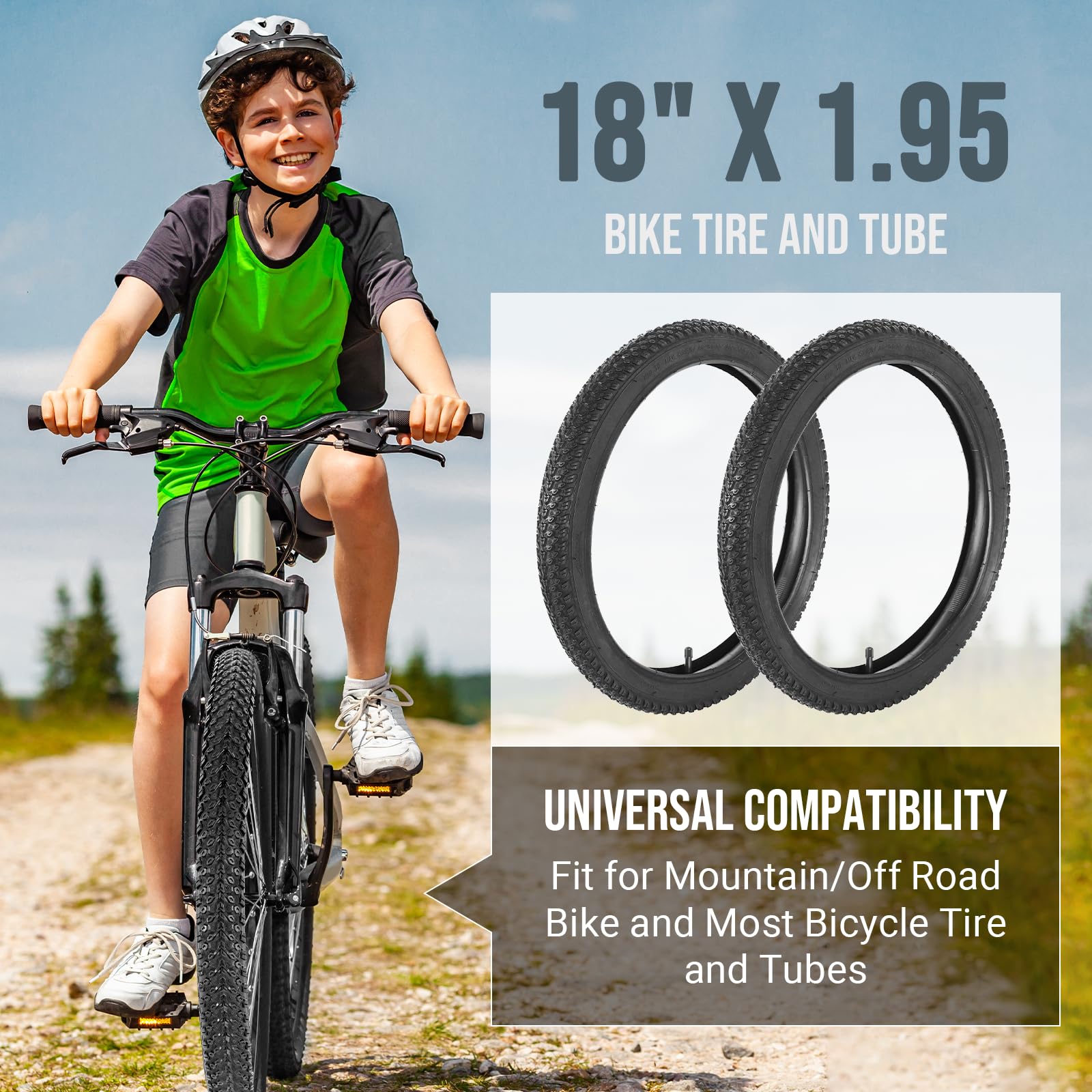 Snapklik.com : CALPALMY Combo 18" X 1.95 Bike Tire And Tube, (2+2 ...