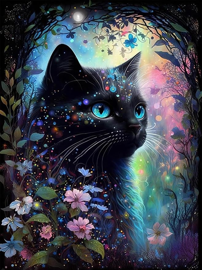 Amazon.com: mrpwnle Diamond Art Kit for Adults, 5D Cat Diamond Art Kit ...
