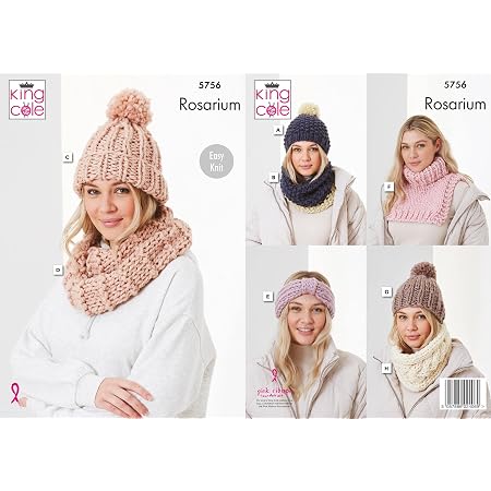 King Cole 5270 Knitting Pattern Womens Snoods and Hats in Drifter Aran ...
