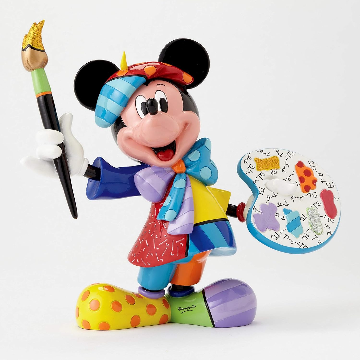 Amazon.com: Disney by Britto Mickey Mouse Artist Stone Resin Figurine ...