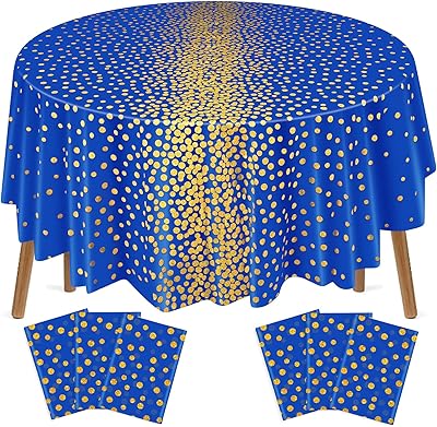 Amazon.com: 3 Pcs Iridescent Waves Tablecloths - Disposable Plastic ...