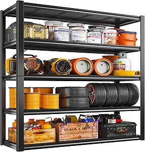Amazon.com: REIBII 48.2''W Garage Shelving 5 Tier : Home & Kitchen