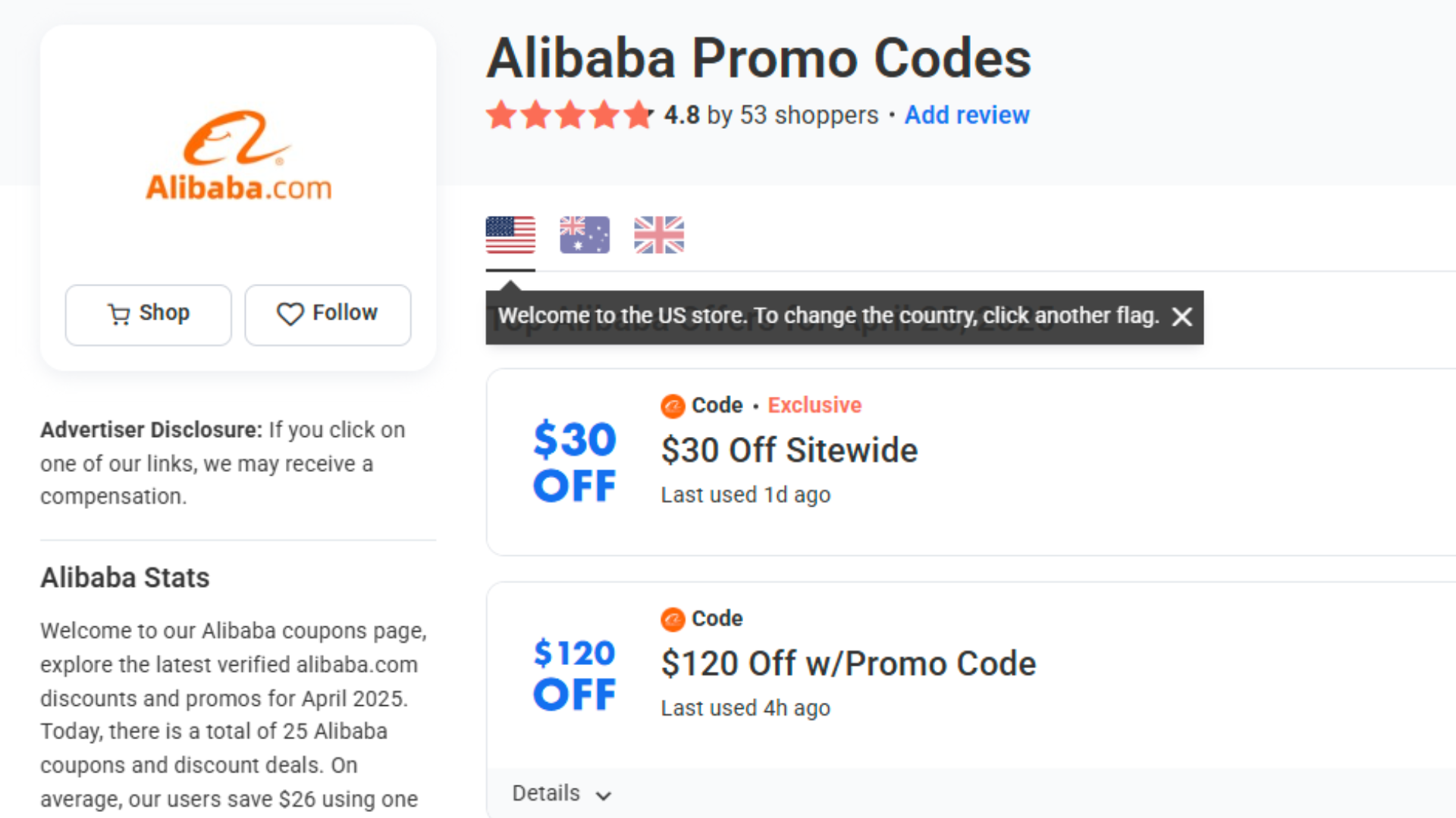 Alibaba - 80% Promo Codes & Coupons! - App on Amazon Appstore