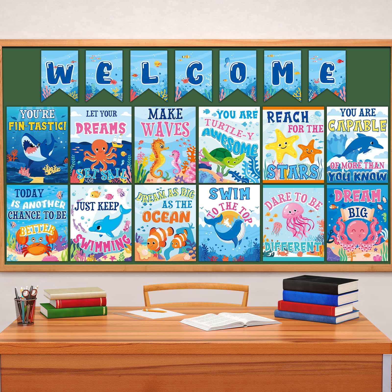 Buy gisgfim 19Pcs Under the Sea s for Classroom Ocean Welcome to School ...