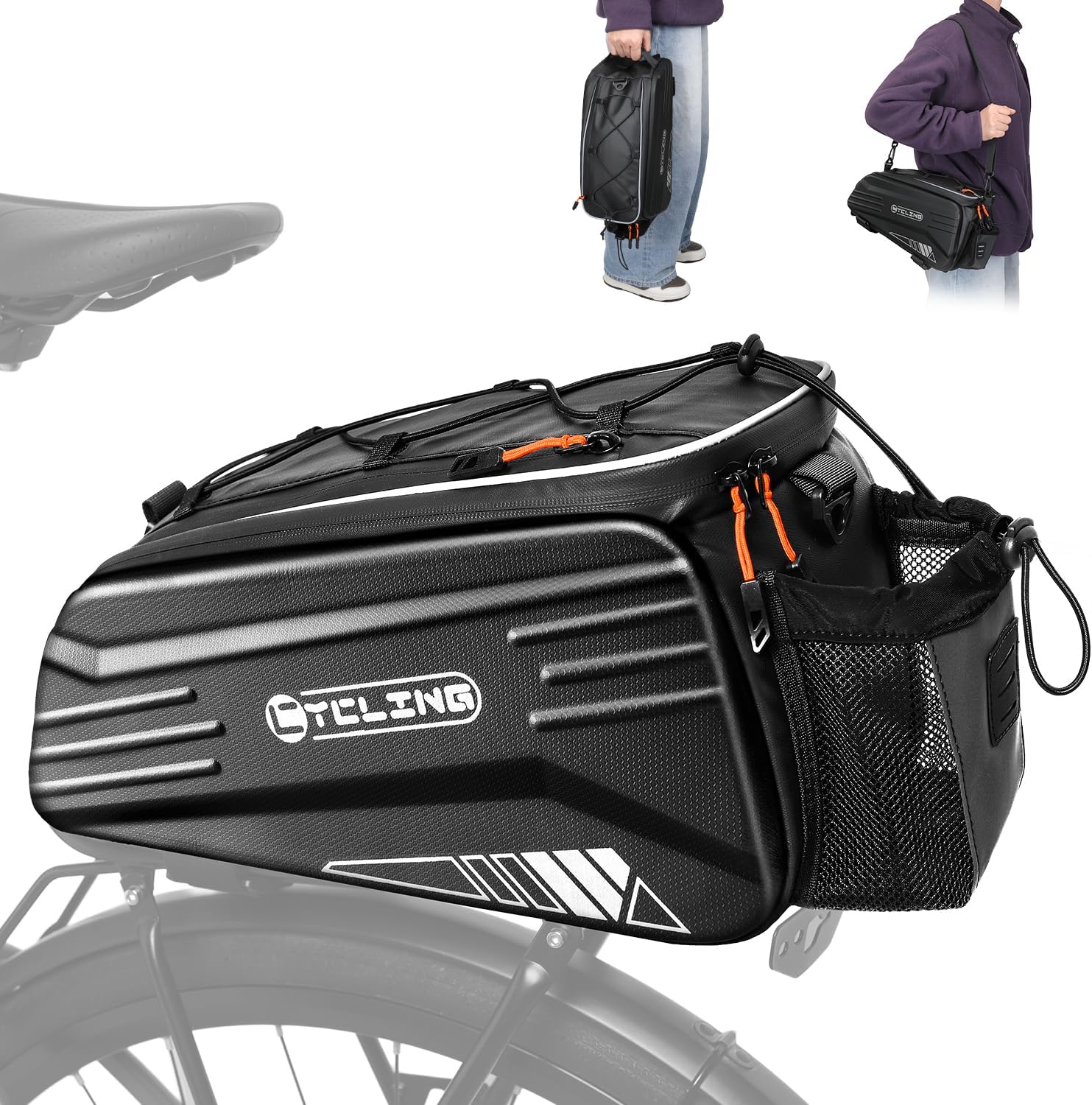 Amazon.com: Riding'times Z8 Rack Bags - Hard Shell Bicycle Rear Rack ...