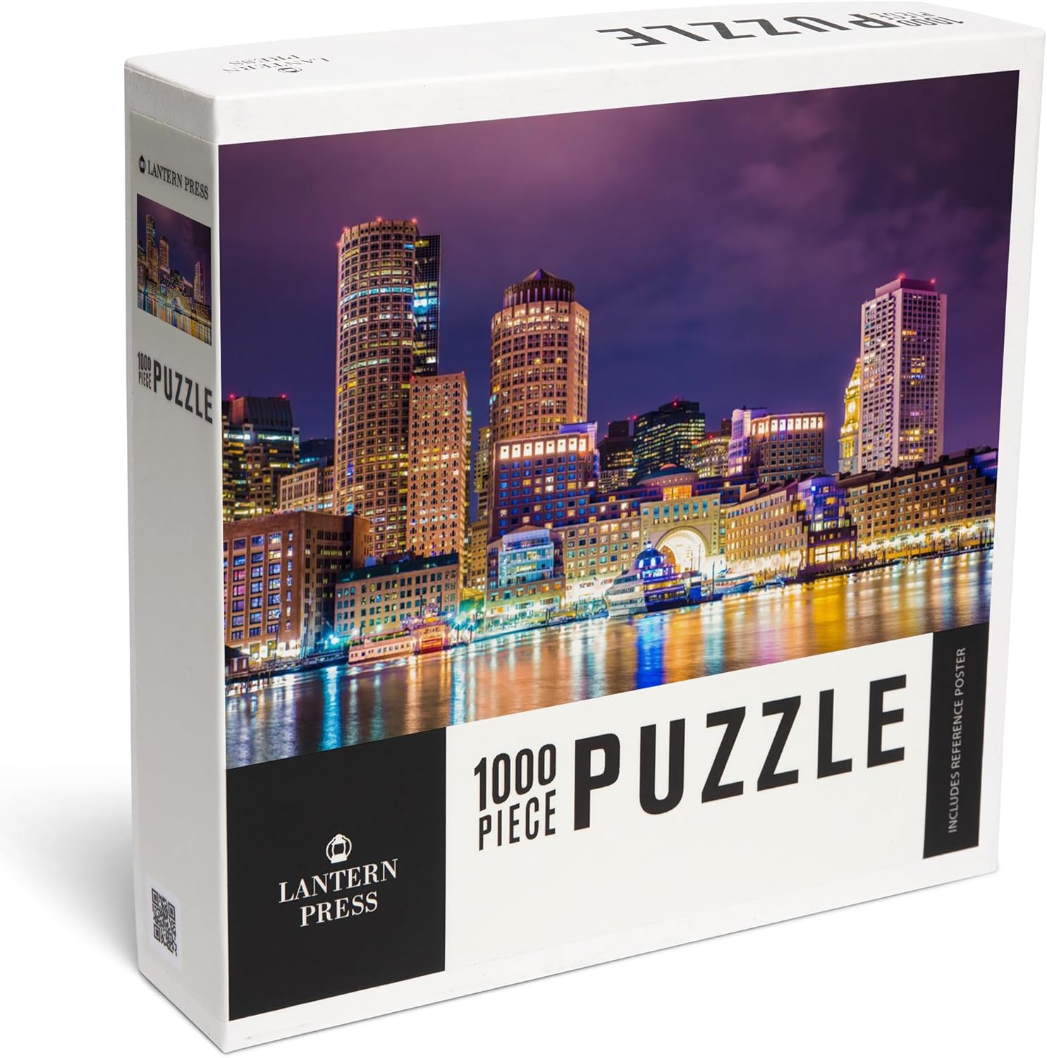 Amazon.com: Boston Massachusetts Skyline and Boston Harbor at Night ...