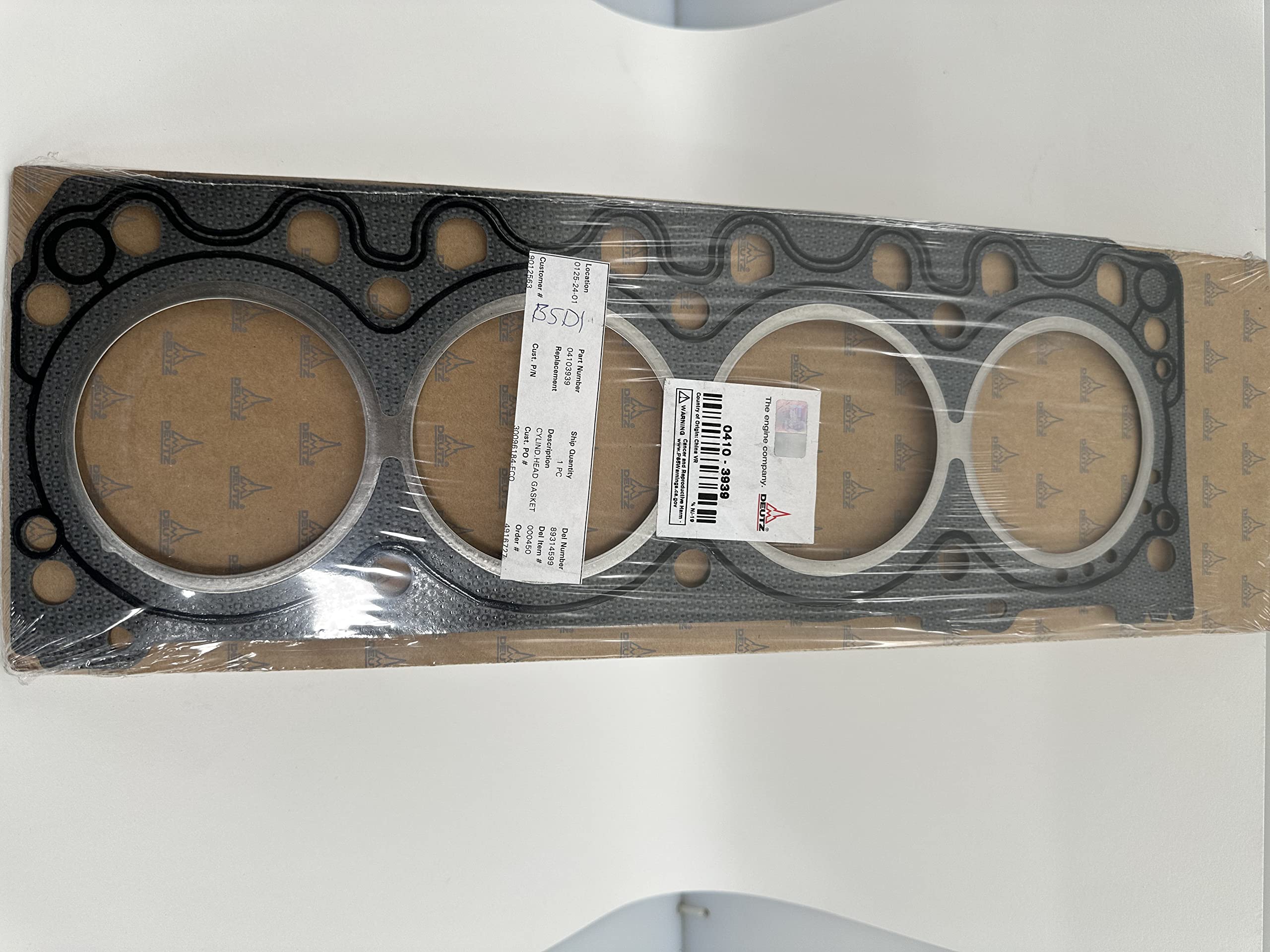Amazon.com: Genuine Deutz 04103939 Cylinder Head Gasket for 2011 Series ...