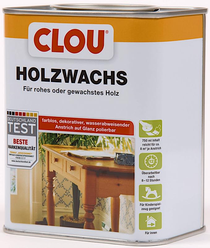 CLOU 750 ml Holzwachs W1 Farblos : Amazon.de: Baumarkt