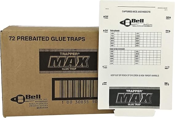 Amazon.com : Trapper Max Mouse & Insect Glue Boards-72 Boards White ...
